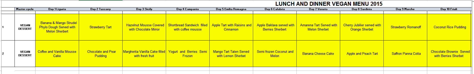 costa cruises vegan menu dessert - Vegan Festival UK 2023